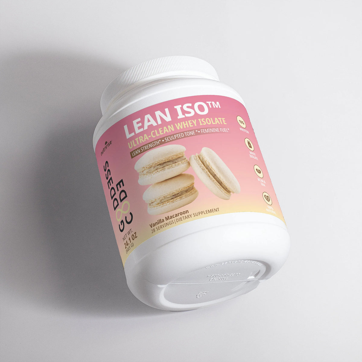 Lean ISO Whey Protein | Vanilla Macaroon Flavor | Goddess Code | NutriRise