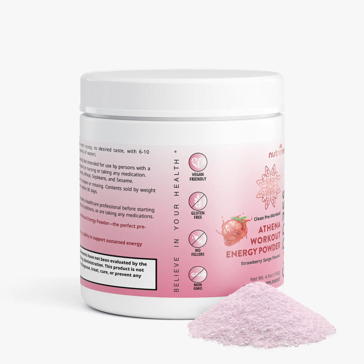 Athena Workout Energy Powder | Clean Energy | Goddess Code | NutriRise